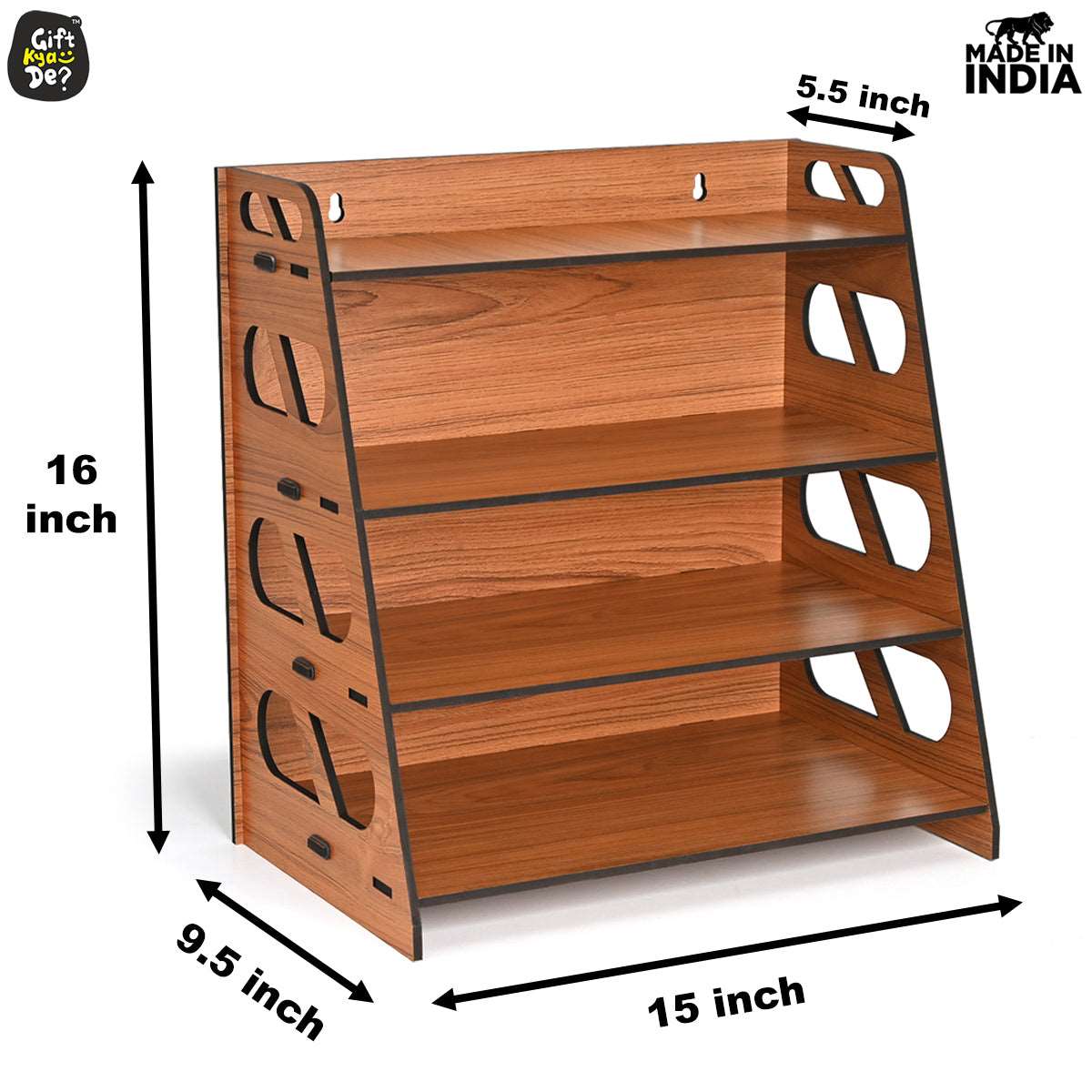 Buy Wooden 4 Layer Rack Book Stand Online - Gift Kya De