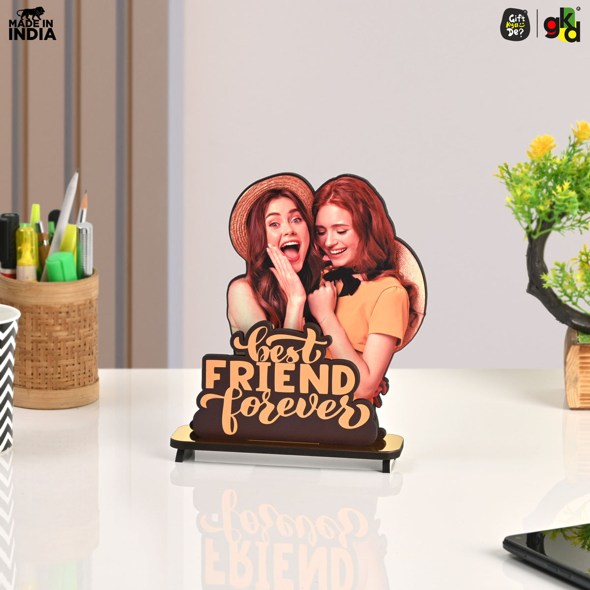Best Friend Forever Wooden Photo Frame Stand | Custom Friendship Gift ...