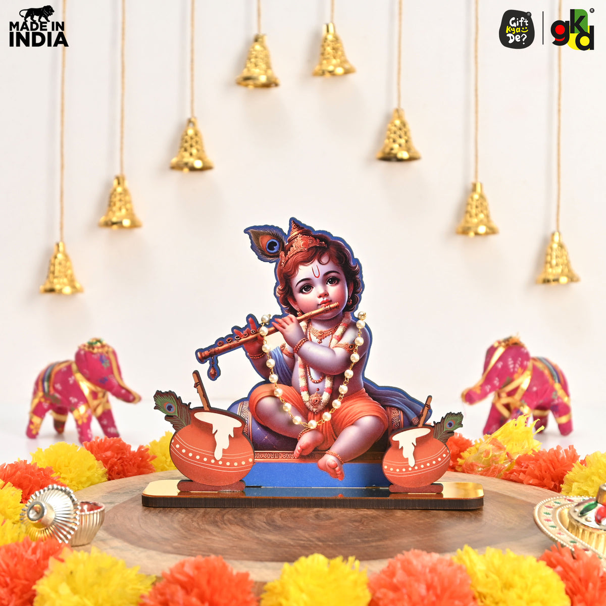 Decorative Lord Krishna Table Top Frame | Divine Baby Krishna Idol ...
